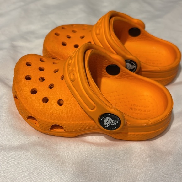 CROCS | Shoes | Crocs Orange Baby Walker Shoes With Ventilation And ...